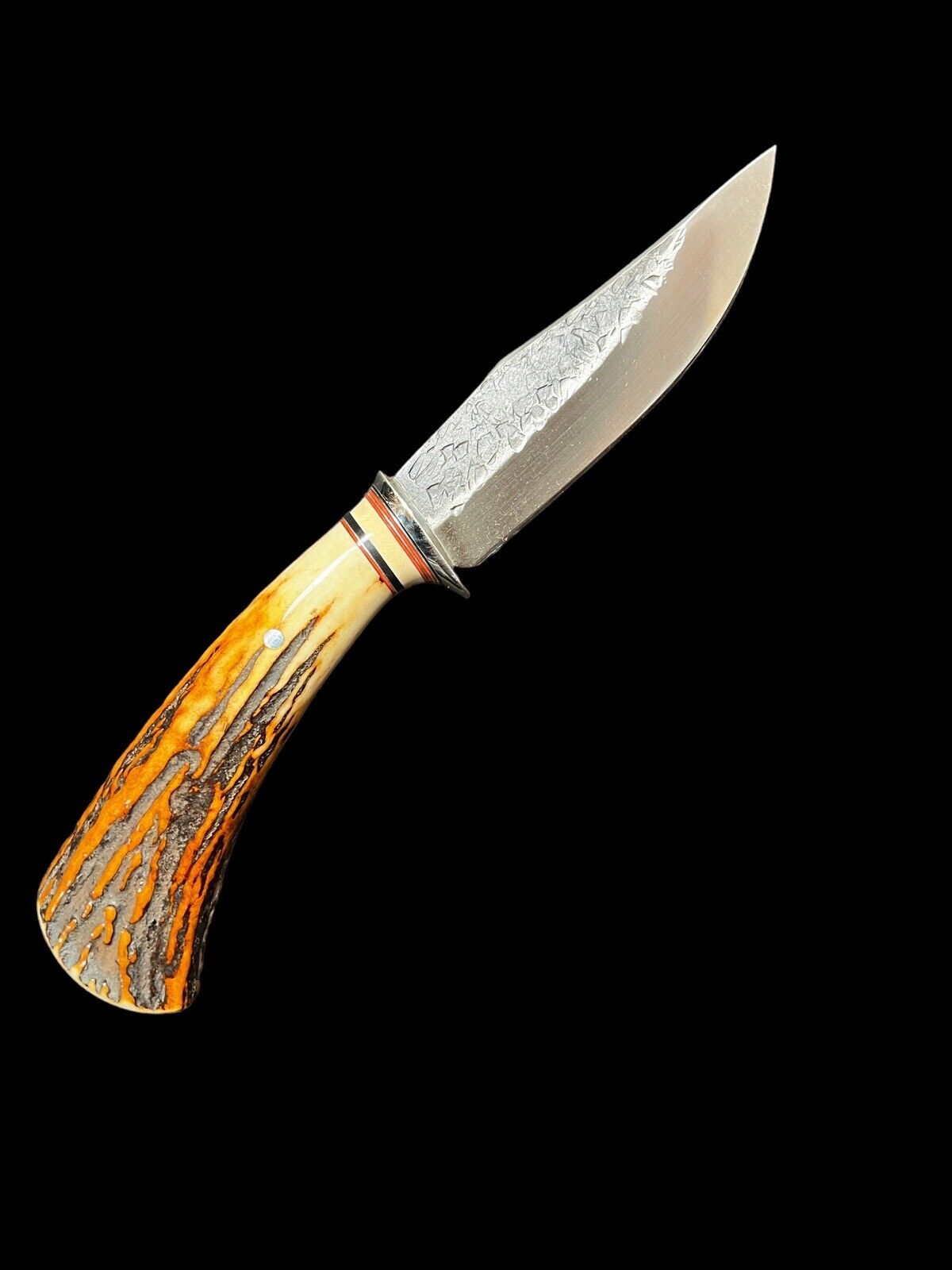 Fixed Blade Behring Made© Forged 4 1/4" Trout & Bird Red Stag DH-1660 ...