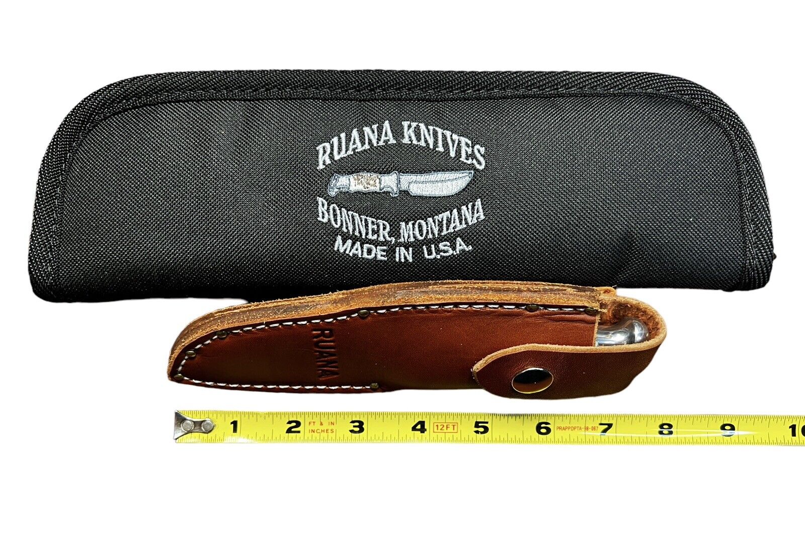 Fixed Blade Ruana Knife 10B 3 1/2" Drop Point Skinner & Sheath/Zipper C ...