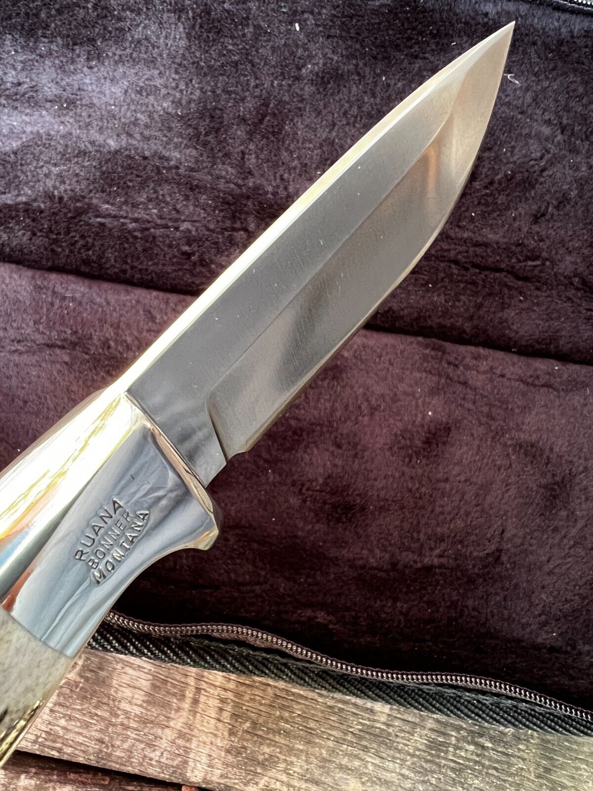 Fixed Blade Ruana Knife 4" 6 BD with Sheath/Zipper Case DH-2065 - Flylabel